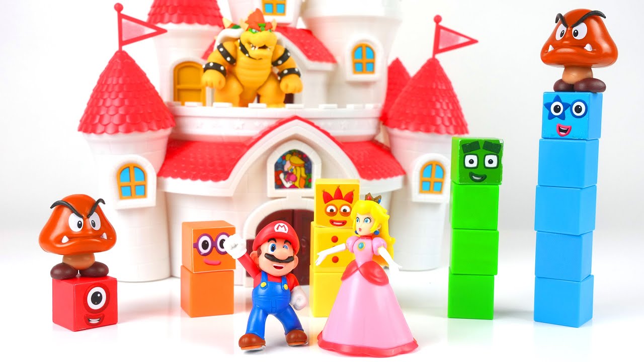 Numberblocks & Mario Rescue Princess Peach from Bowser! - YouTube