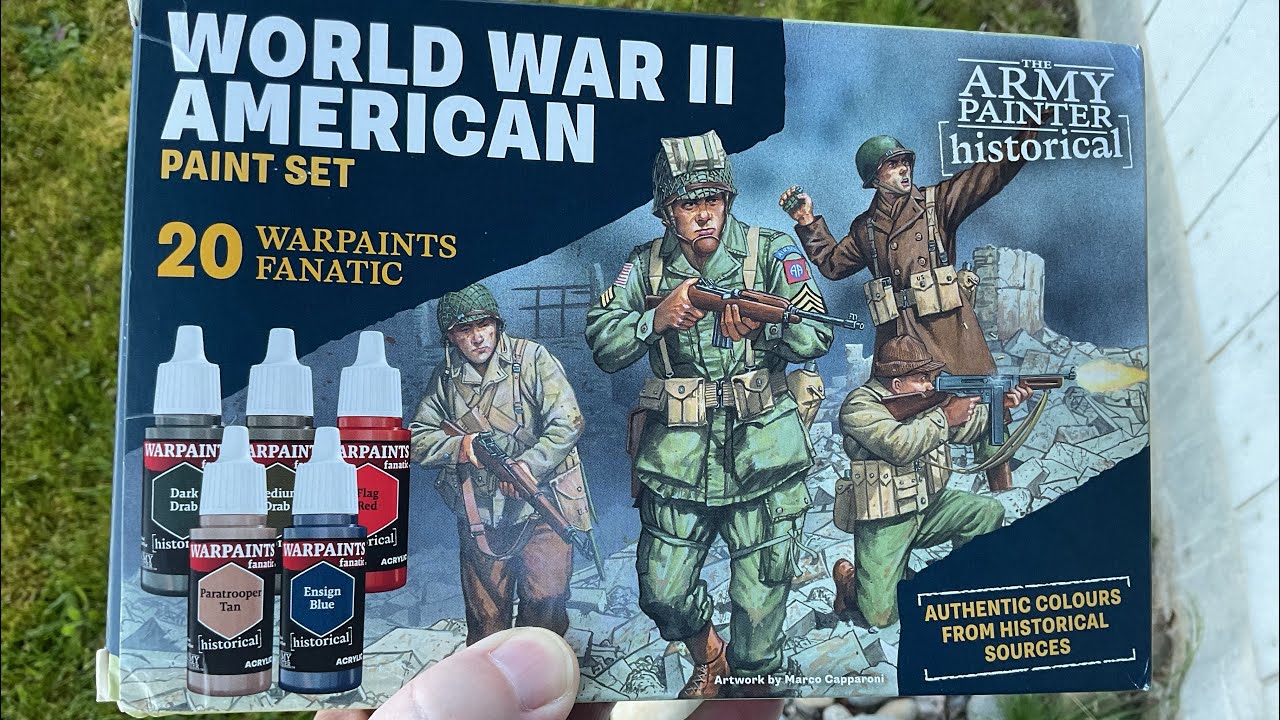 The Army Painter Historical WWII American Paint Set Unboxing - YouTube