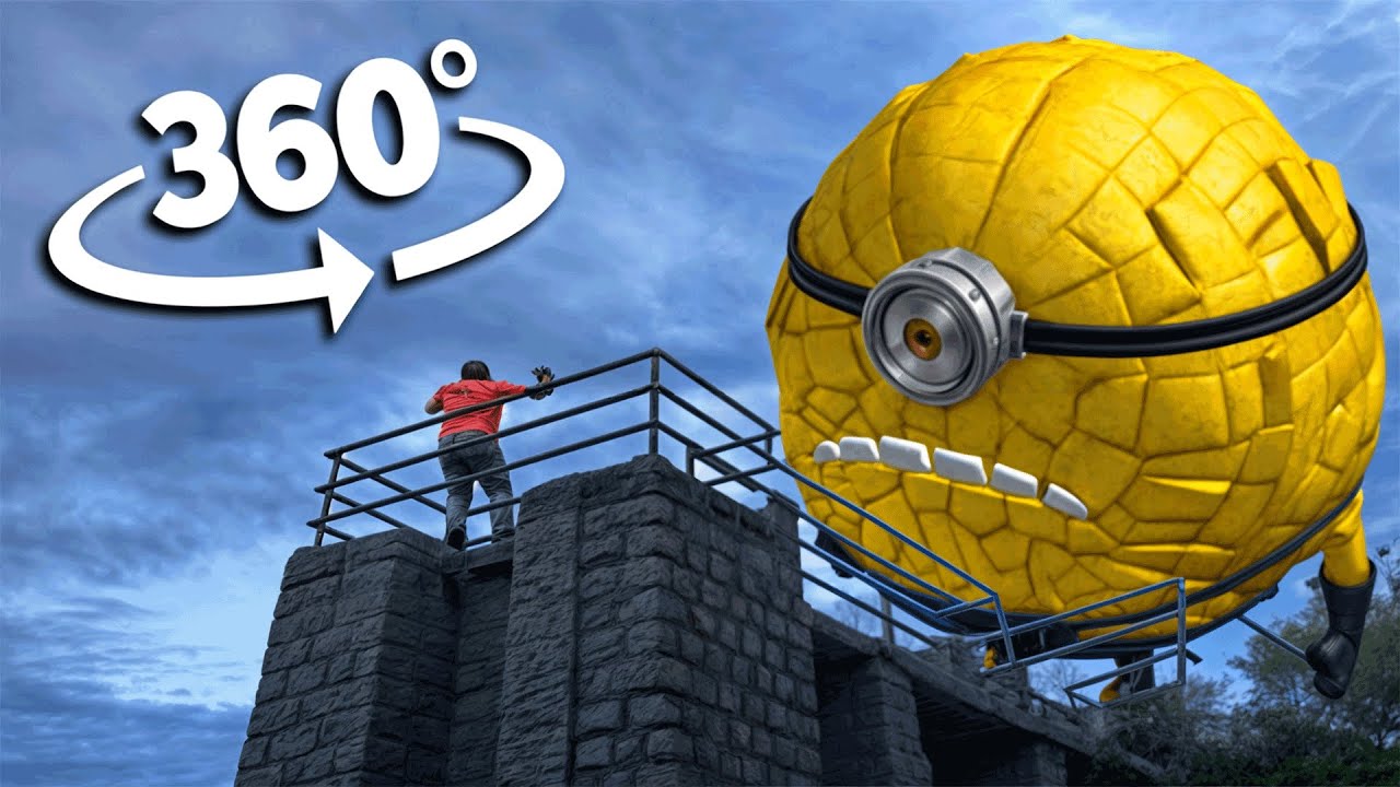 Mega Minion Jerry 360° VR Adventure In City - YouTube
