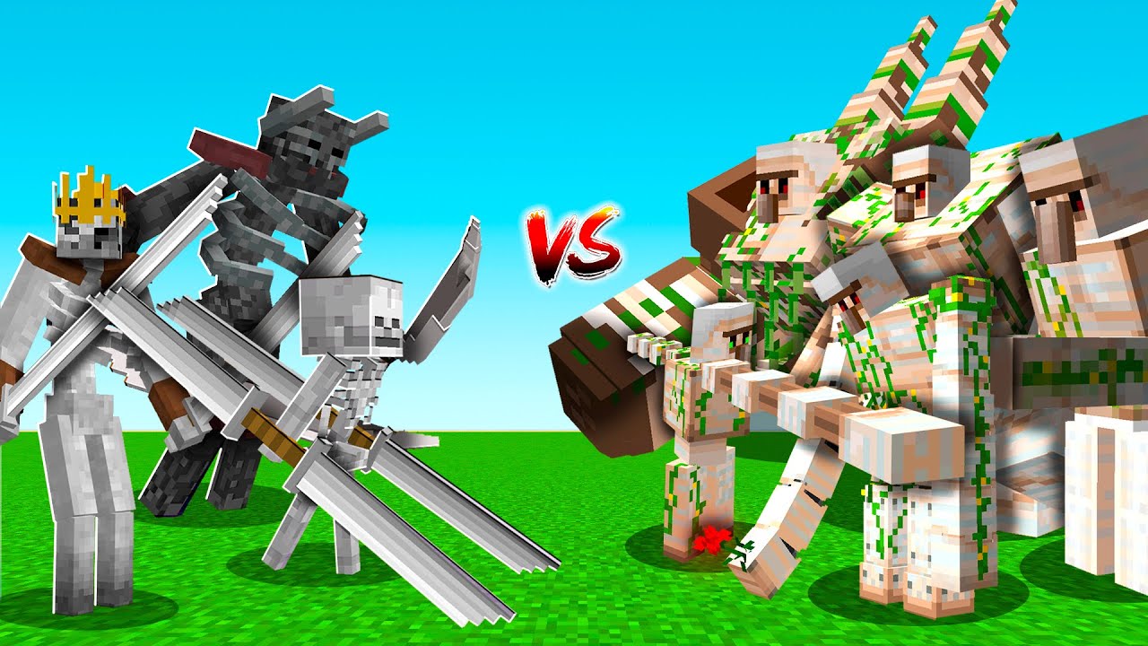 ALL GOLEM VS ALL SKELETON in Minecraft - All Mutant Golem vs Mutant ...