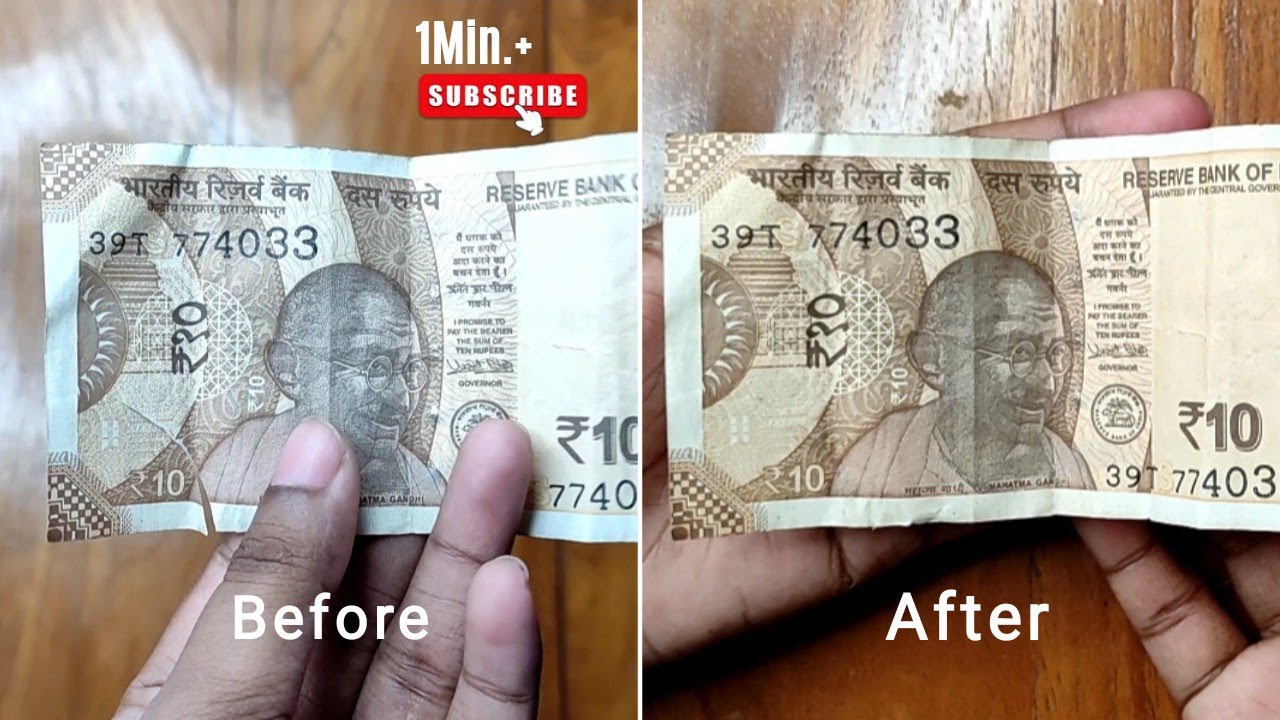 How to Stick torn Rupees | How to fix Paper Currency neatly | How to ...