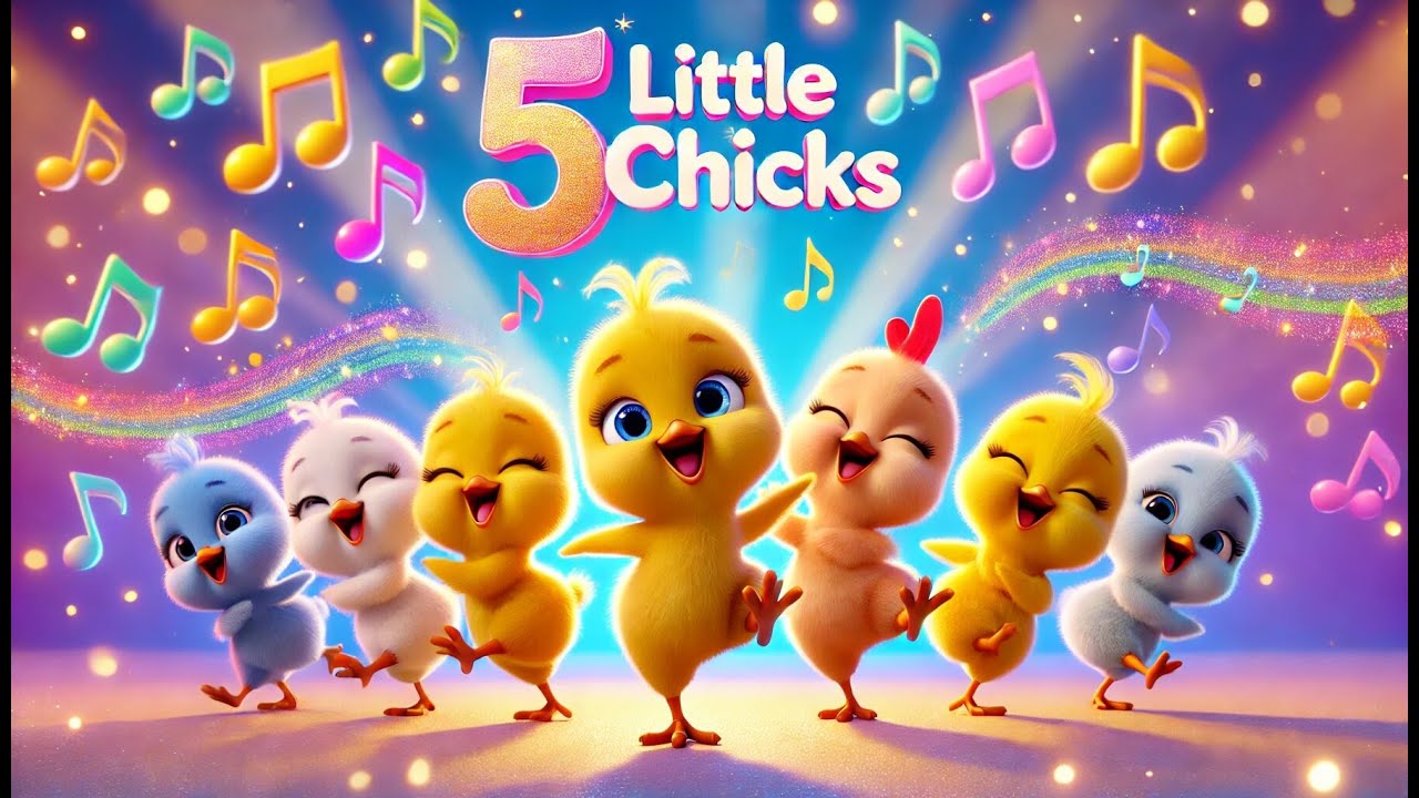5 Chick song Kids song | Cute Nursery Rhymes for Toddlers ...