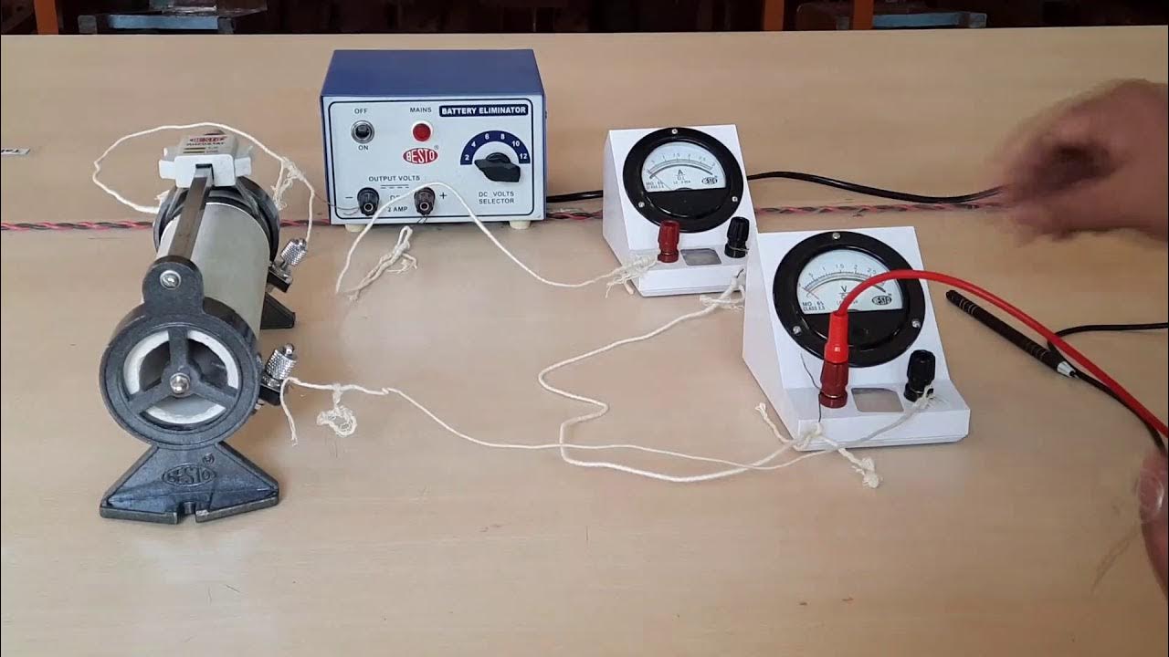 To determine resistivity of given wire by plotting a graph for potential difference versus ...
