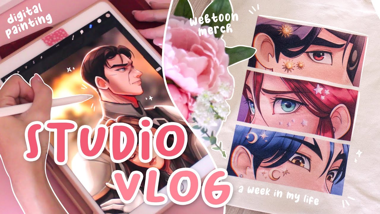 🌼 Studio vlog : shop prep, webtoon process & a few days in my life ...