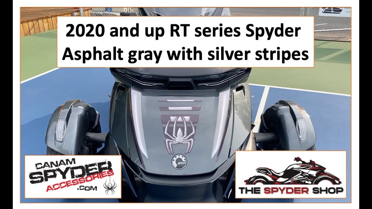 Can Am Spyder RT 2020 Asphalt Gray with Silver stripes kit - The Spyder ...