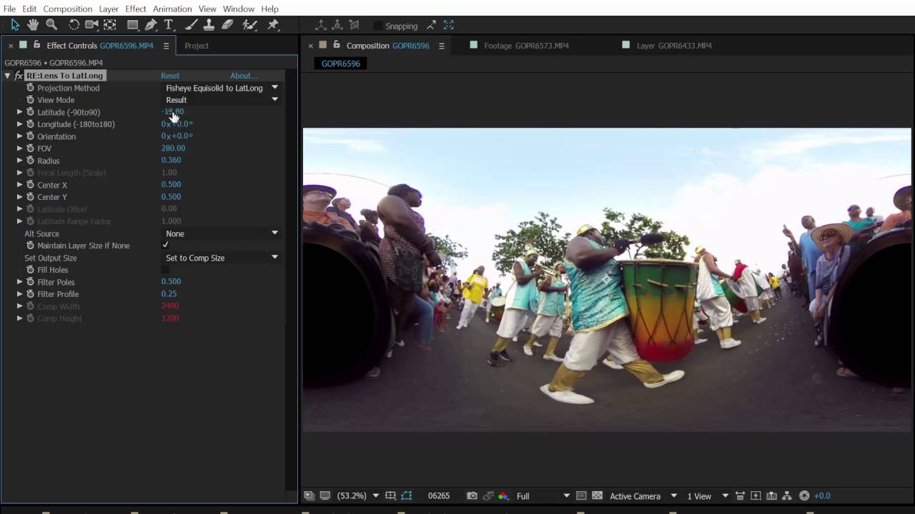 RE:Lens Demo: Converting super fisheye footage for use in 360 viewers ...