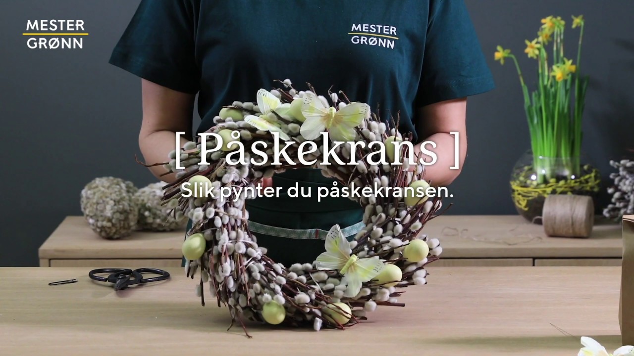DIY: Pynt en vakker påskekrans - YouTube