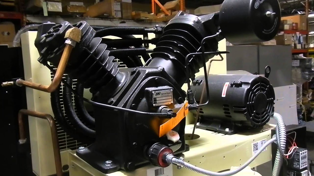 IR 120 Gallon 10 Hp Vertical Compressor 45415 - YouTube