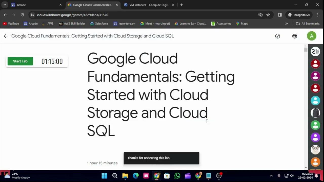 Google Cloud Fundamentals: Getting Started with Cloud Storage and Cloud SQL| Arcade 2024# ...