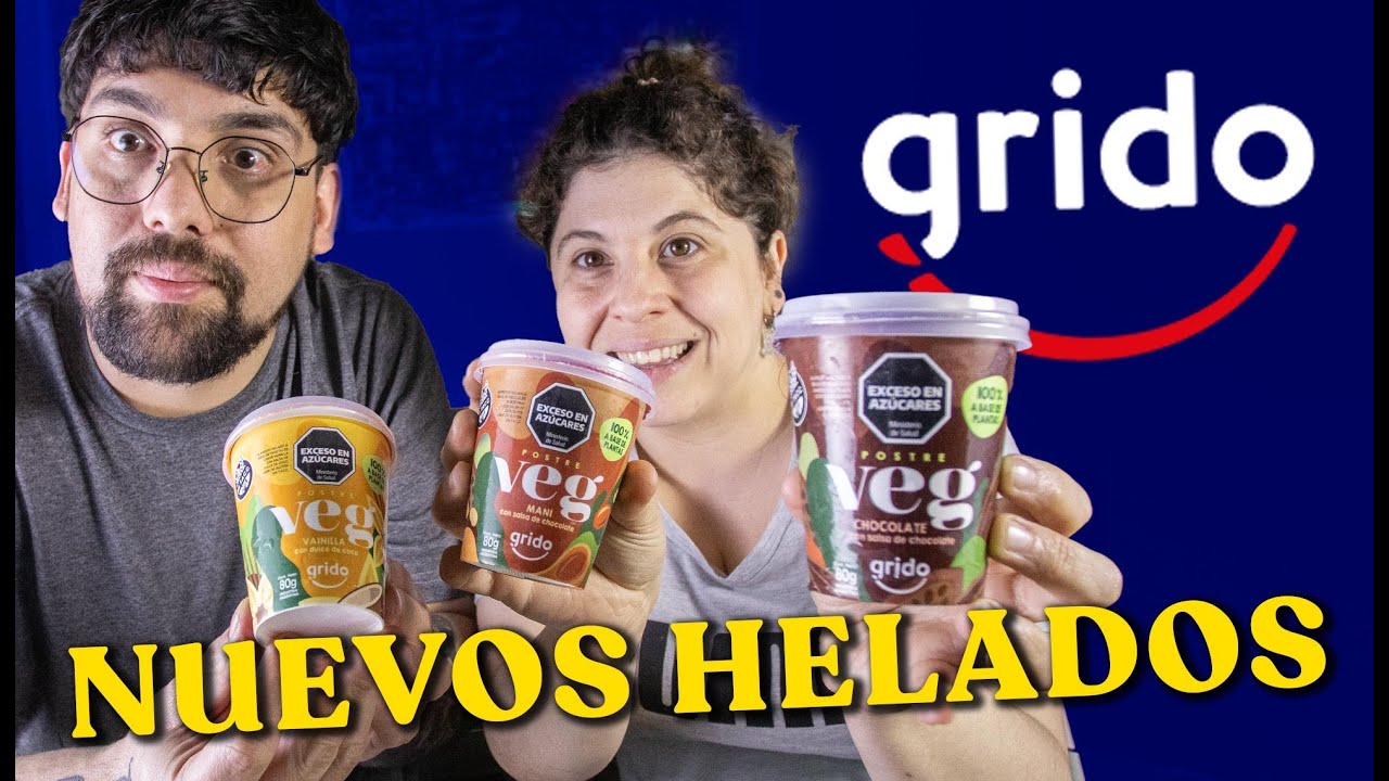 PROBANDO los HELADOS de GRIDO 100% VEGETAL - YouTube