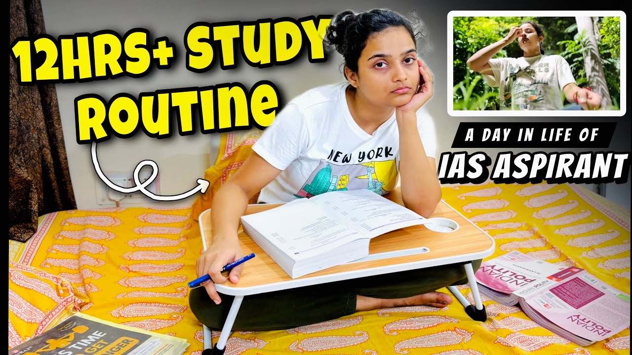 UPSC Study Vlog🔥📚 | 12Hrs+ Study🤯 | IAS Aspirant Life in Delhi💔😭 | # ...