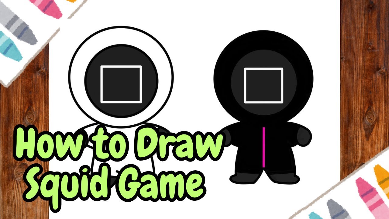 How to Draw Squid Game Guard | Netflix (Squid Game Black Guard) - YouTube