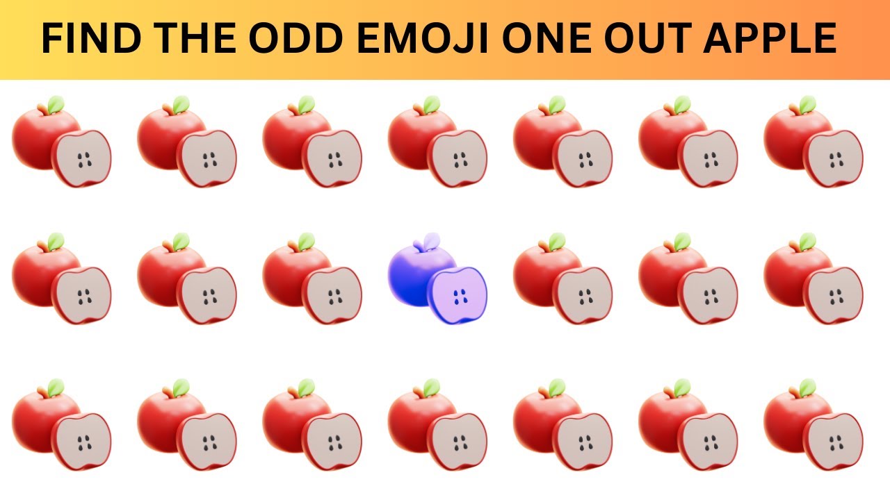 Find the ODD EMOJI One Out - Sweets Edition | Easy, Medium, Hard Levels ...