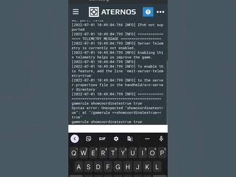 How to on coordinates on aternos server #shorts - YouTube