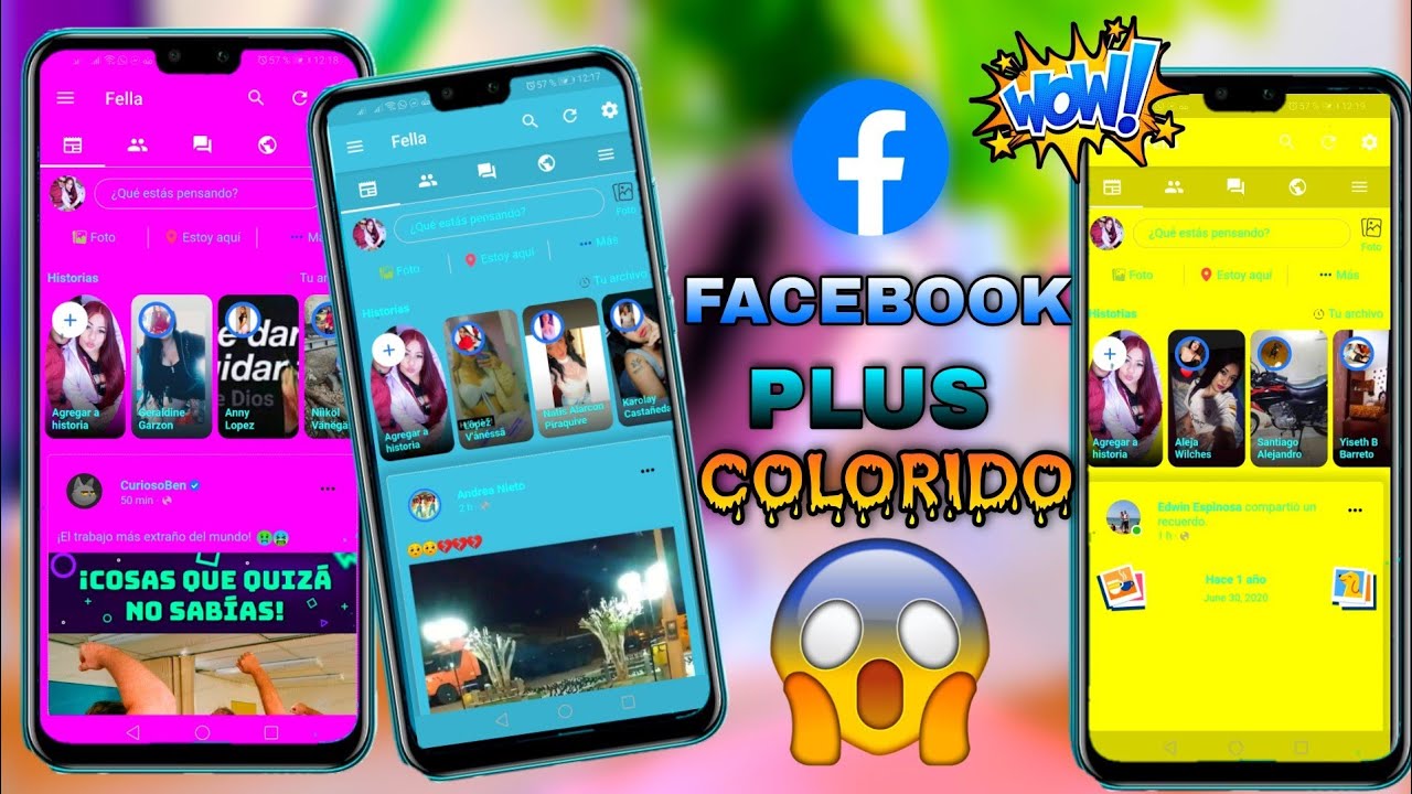 FACEBOOK PLUS DE COLORES ÚLTIMA VERSIÓN CON FUNCIONES BRUTALES ...