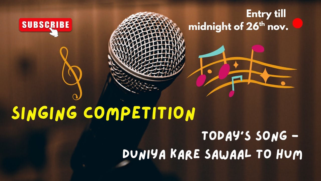 Youtube Singing Competition - free entry, simple competition, Showcase ...