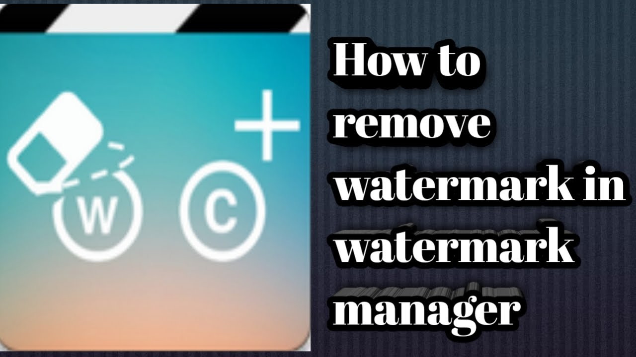 how to remove watermark in watermark manager app ll lakshikachannel ...