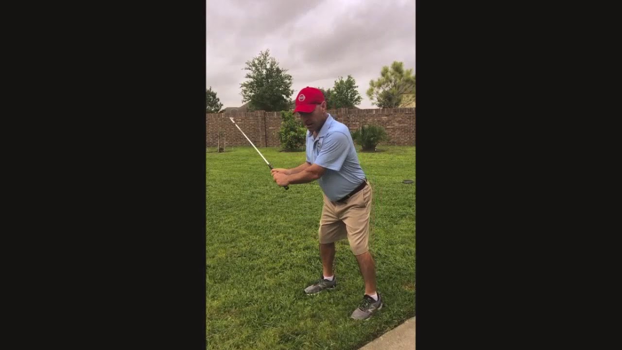 BACKYARD GOLF DRILLS -- SHOULDER TURN DRILL//MATT SCHEWE PGA - YouTube