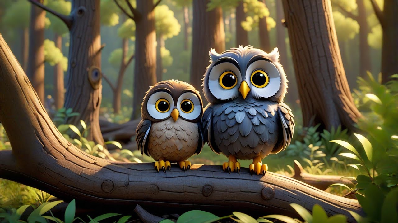 Three Baby Owls Say Hoot Hoot Hoot | Nighttime Animal Song for Kids ...