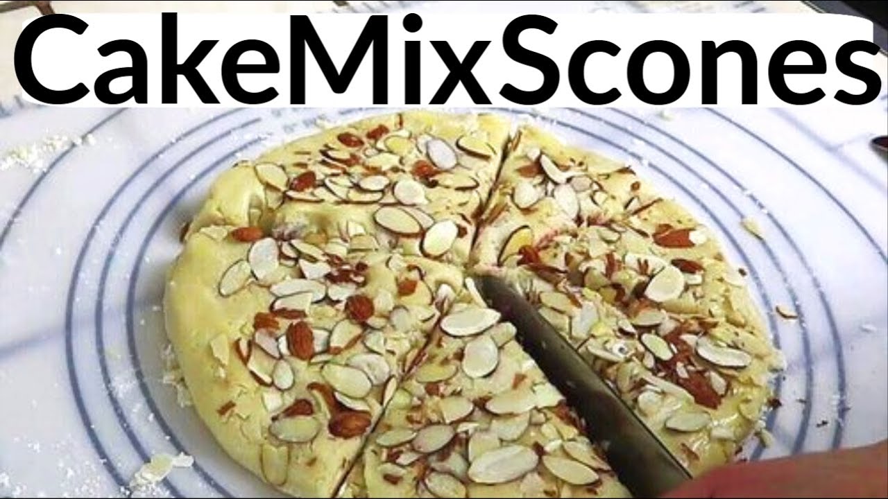 Cake Mix scones| Raspberry Almond scones| Quick and Easy Recipe| Moist ...