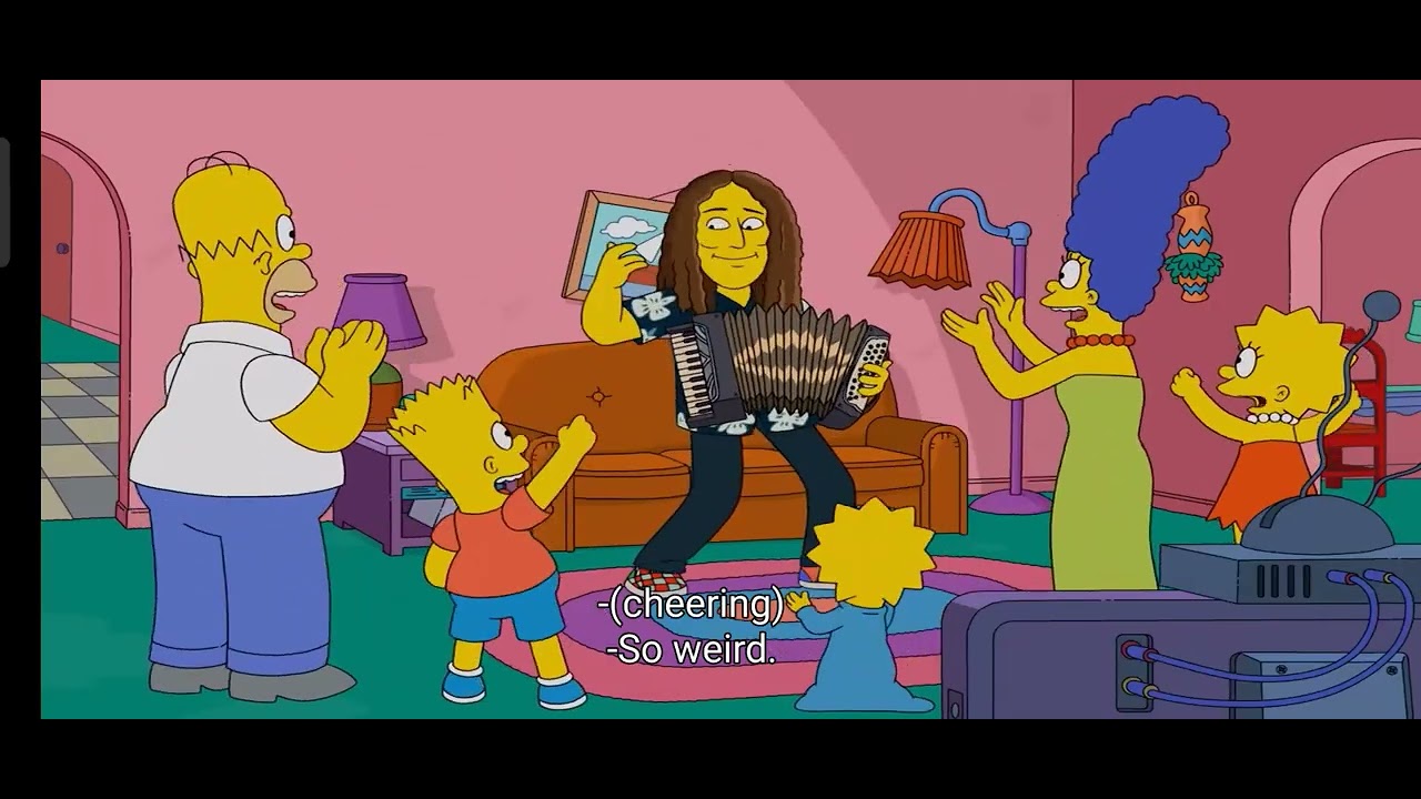 The Simpsons | Weird Al Yankovic couch gag - YouTube