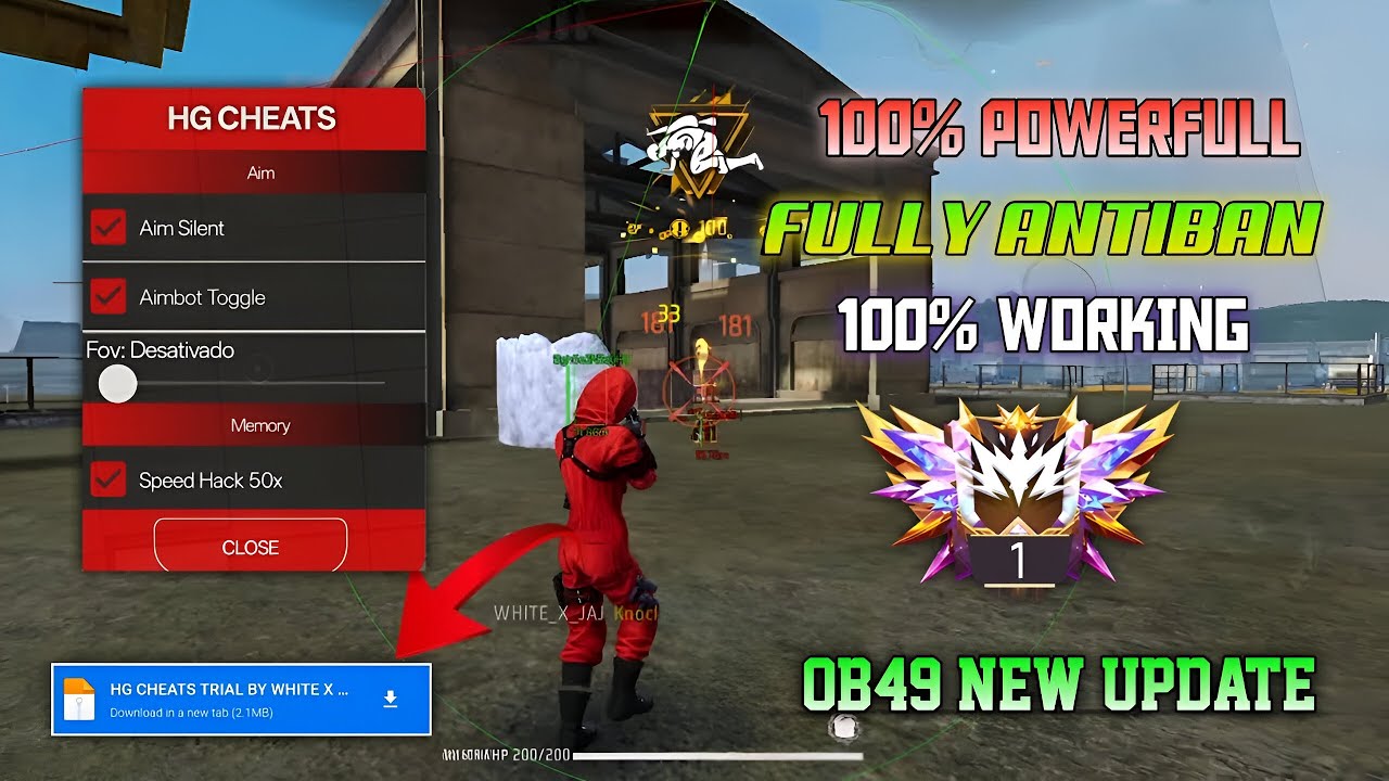 HG CHEATS OB49 UPDATE | OB49 FF HACK | FREE FIRE MOD MENU | | FF HACK ...