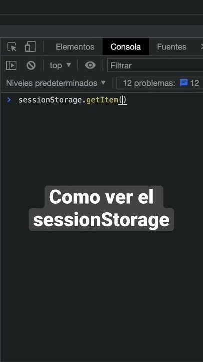 ️ Aprende a ver los datos guardados con SessionStorage en JavaScript - YouTube