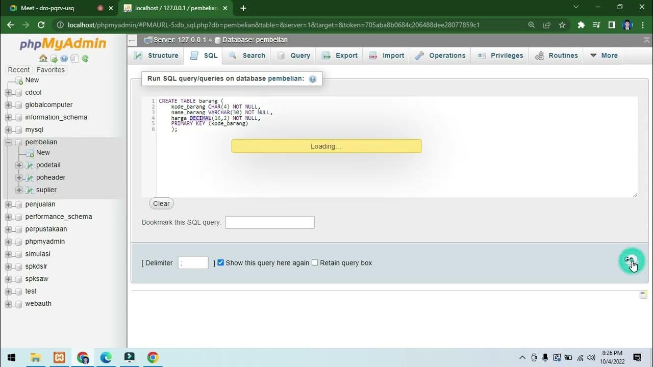 Membuat Alter Table di PHPMyAdmin - YouTube