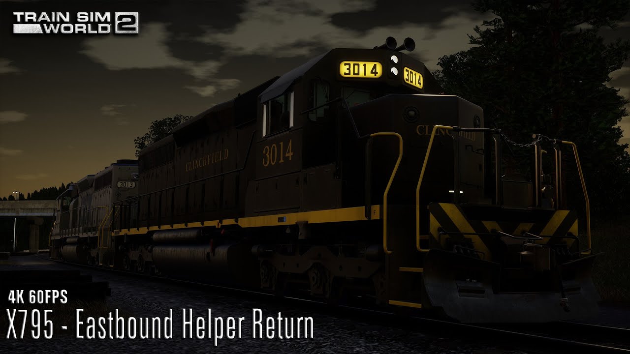 X795 - Eastbound Helper Return - Sand Patch Grade - SD40 - Train Sim World 2 - YouTube