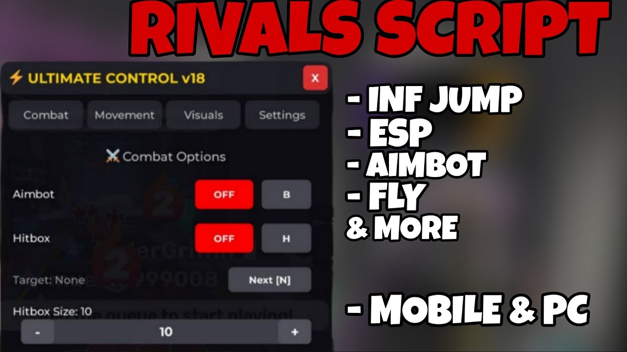 Rivals Script - *NO KEY* | Aimbot, Speed, hitbox, fly, ESP, Farm ...
