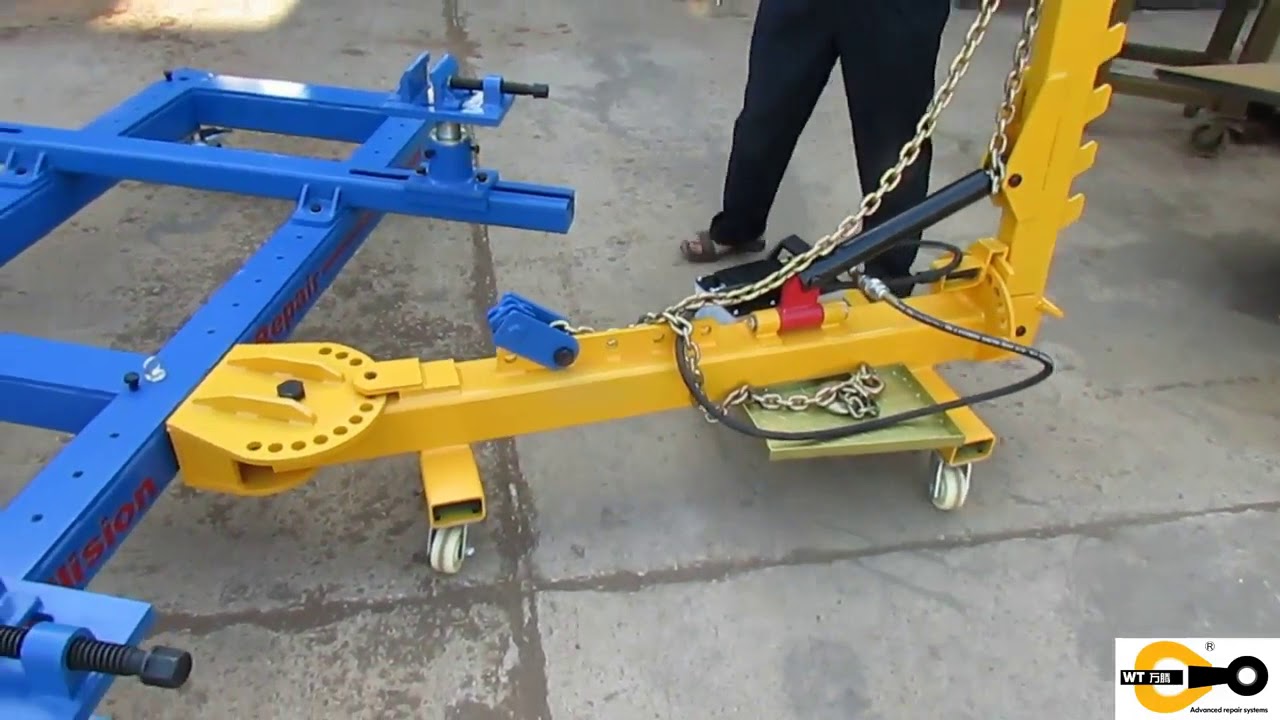 Portable car repair bench-auto body collision repair equiments - YouTube