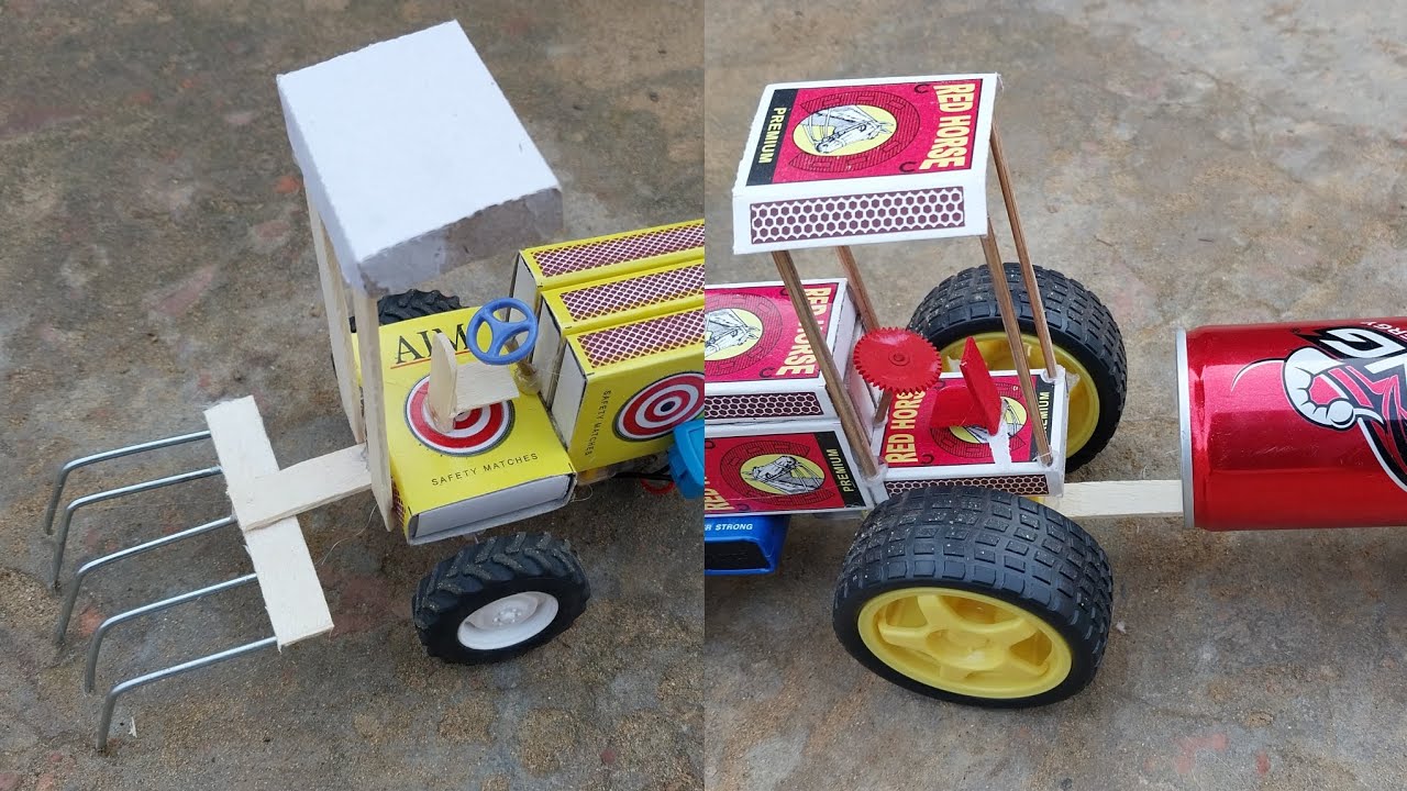2 DIY Farming Tractor | How to Make a Tractor | Matchbox Project | DC ...