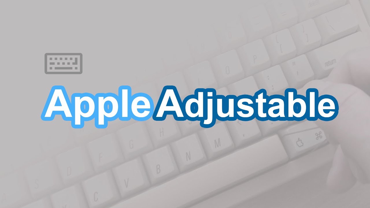 [KB-02] Apple Adjustable Keyboard 애플 키보드 - YouTube