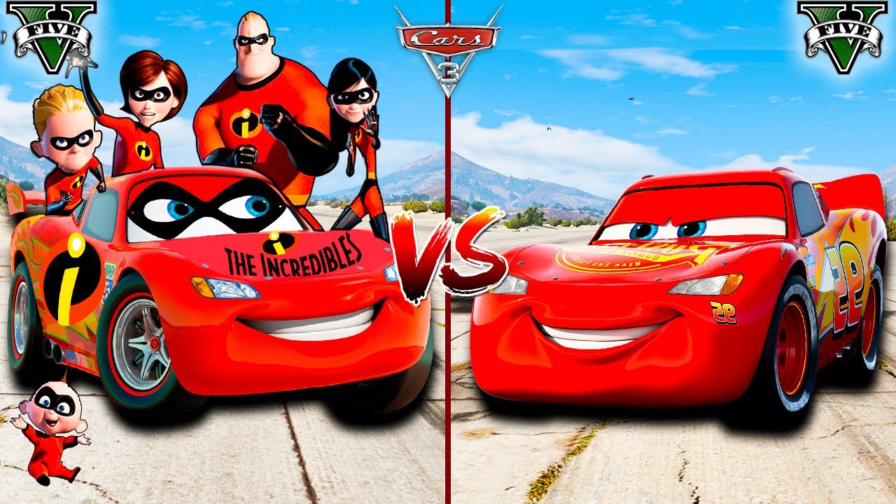 Incredible McQueen vs Lightning McQueen in GTA 5 - Who's the Best - YouTube