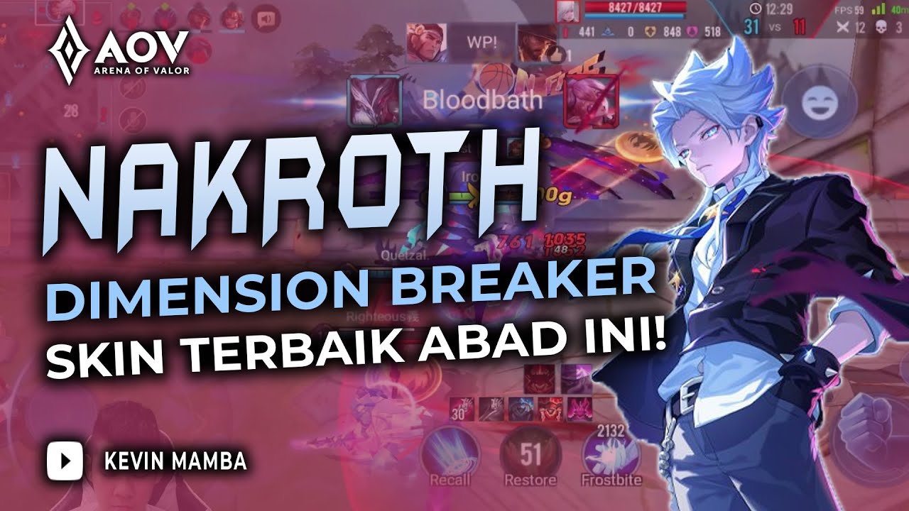 NAKROTH DIMENSION BREAKER SKIN REVIEW! | AoV | 傳說對決 | RoV | Liên Quân ...