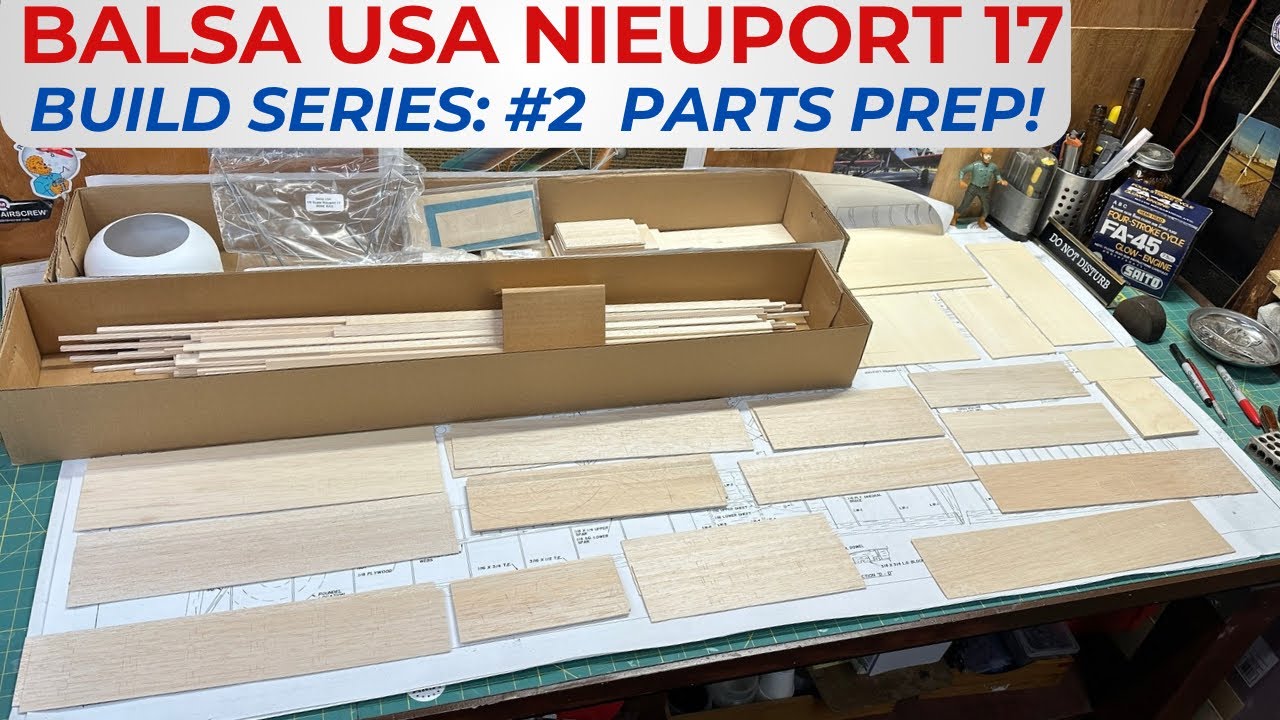 Balsa USA Nieuport 17 RC Plane Kit Build Series, No. 2: Organizing ...