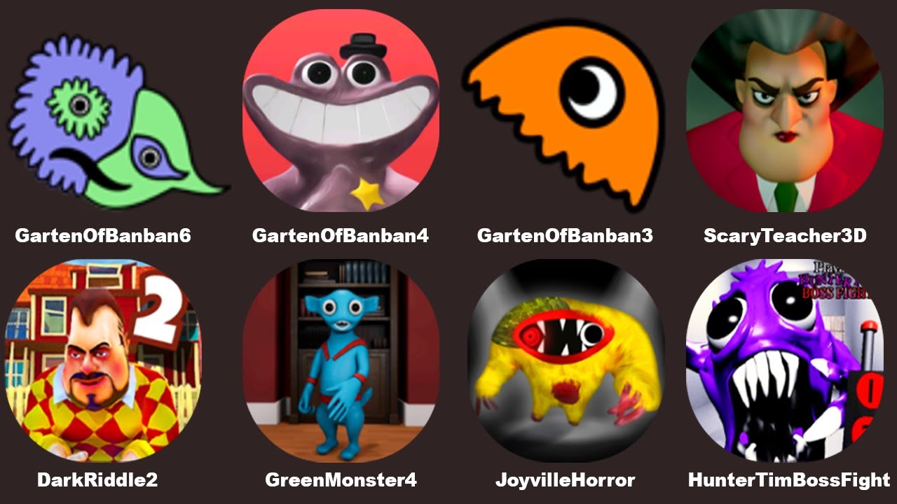 Garten of Banban 6,Hunter Tim Boss Fight,Dark Riddle2,Scary Teacher 3D ...