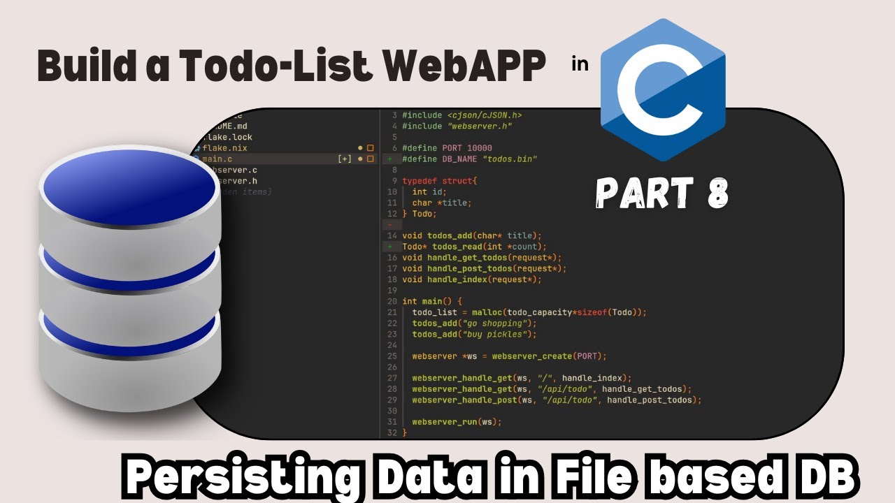 Part 8 Todo List Web App In C Persisting Data In A Binary File 0778