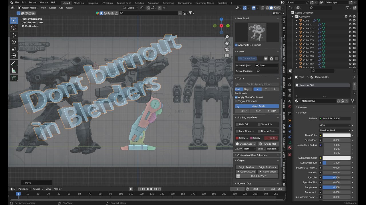 Dont burn out in Blender 3D - YouTube