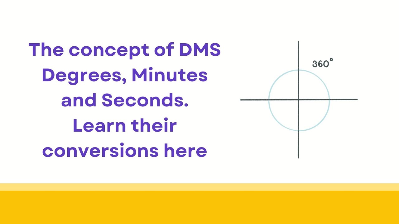 Concept of DMS ( Degree, minutes and seconds ) - YouTube