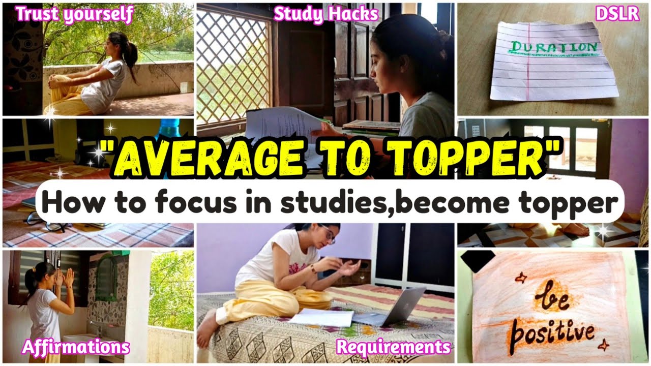 AVERAGE TO TOPPER SECRETS/How to focus on studies - YouTube