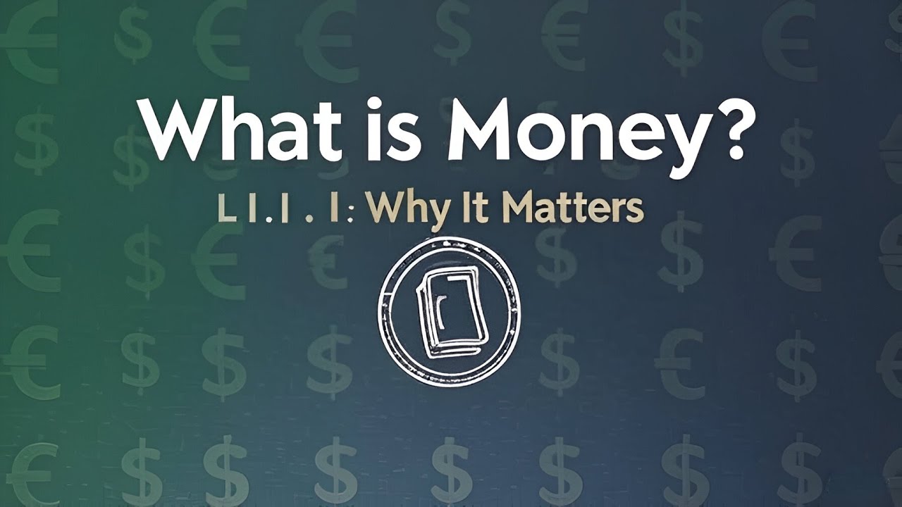 L1.1: What is Money & Why Does It Matter? - YouTube