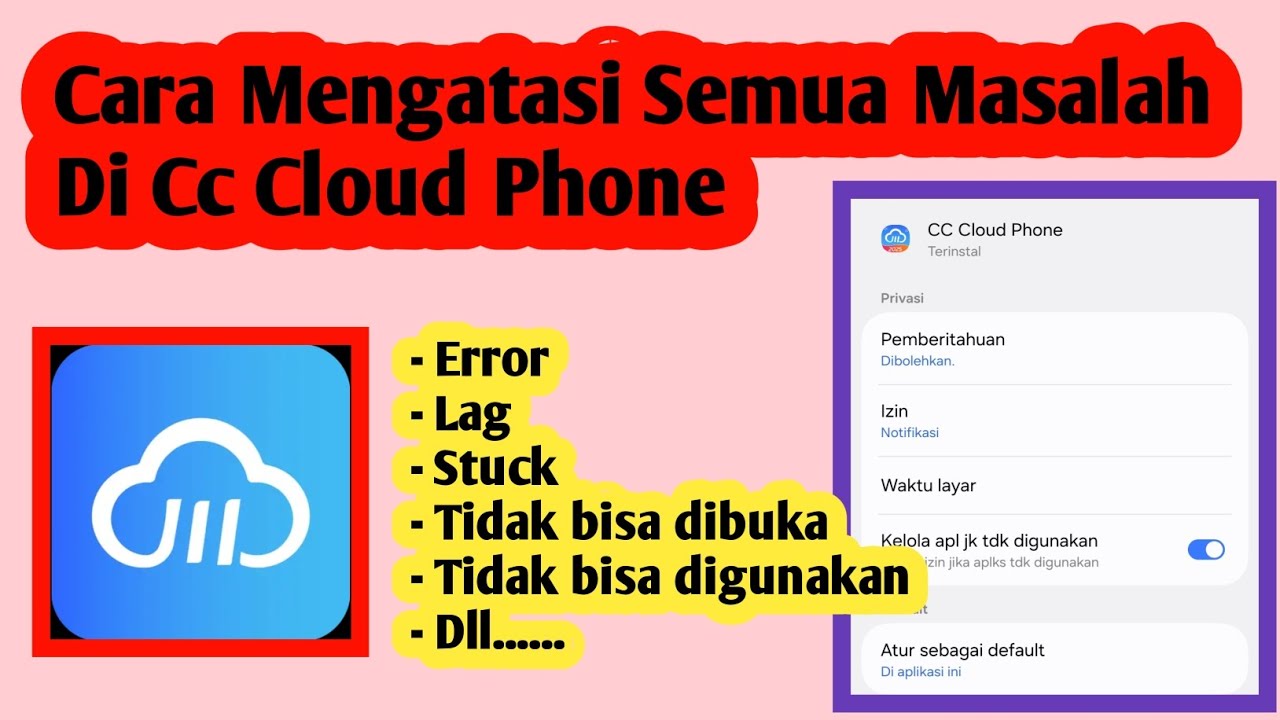 Cara Mengatasi Masalah Pada Cc Cloud Phone | Cara Atasi Cc Cloud Phone ...