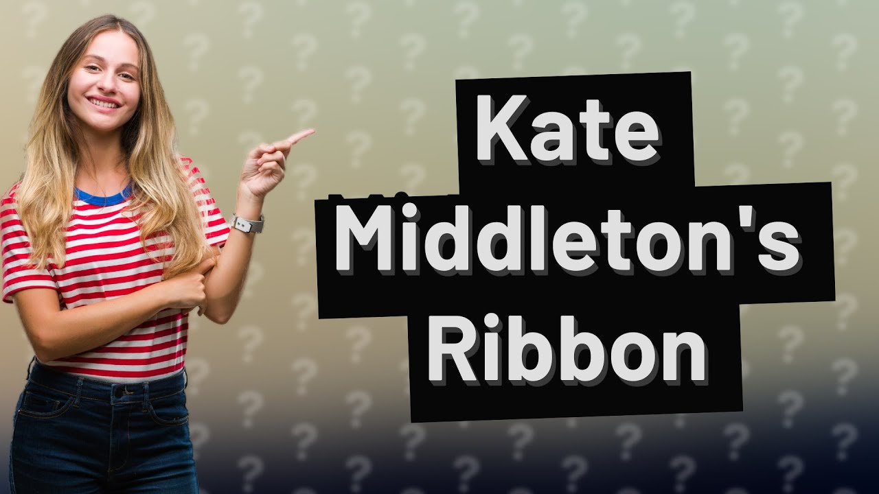 What is the purple ribbon Kate Middleton wears? - YouTube