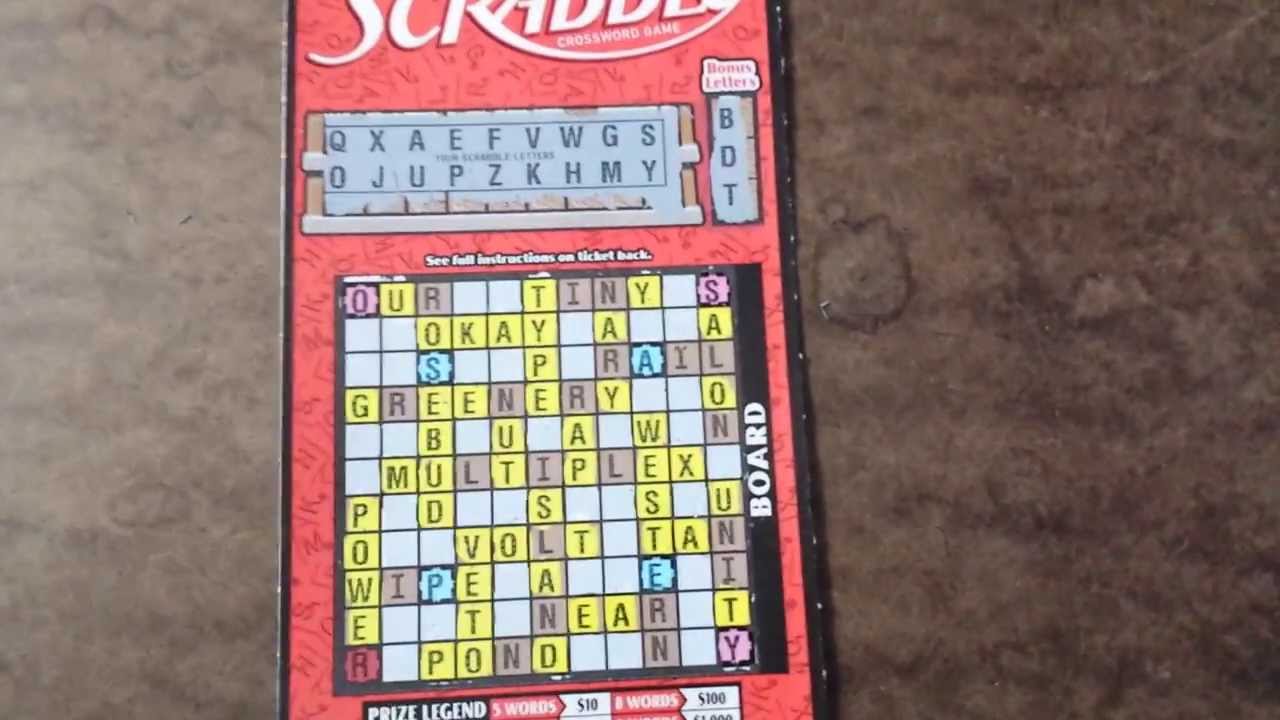 Illinois Lottery "Scrabble" Scratch Off Ticket!! - YouTube