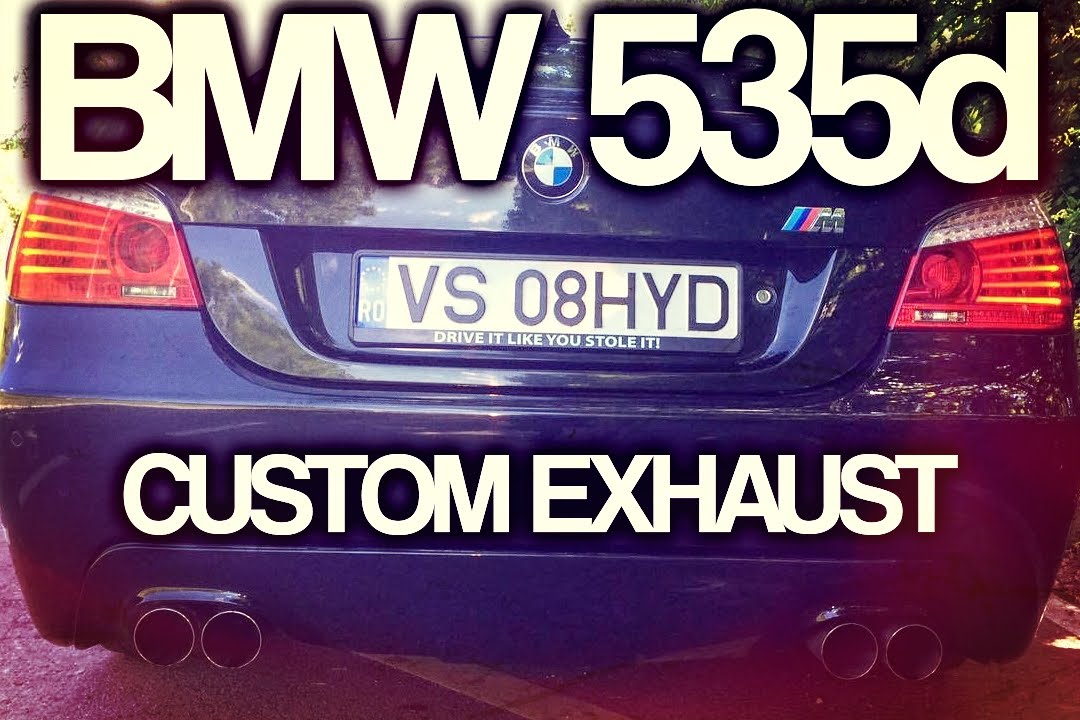BMW e60 535d Revs & Drive-bys w/ Custom Exhaust - YouTube