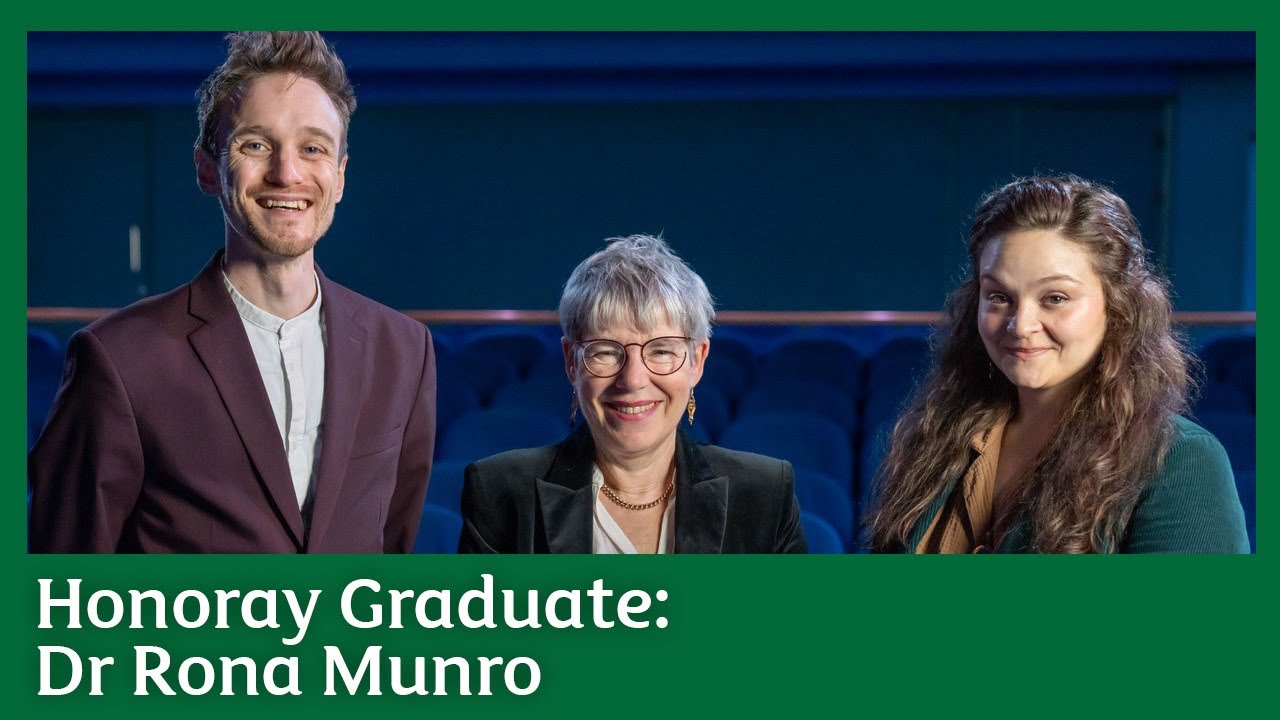 Honorary graduate - Dr Rona Munro - YouTube