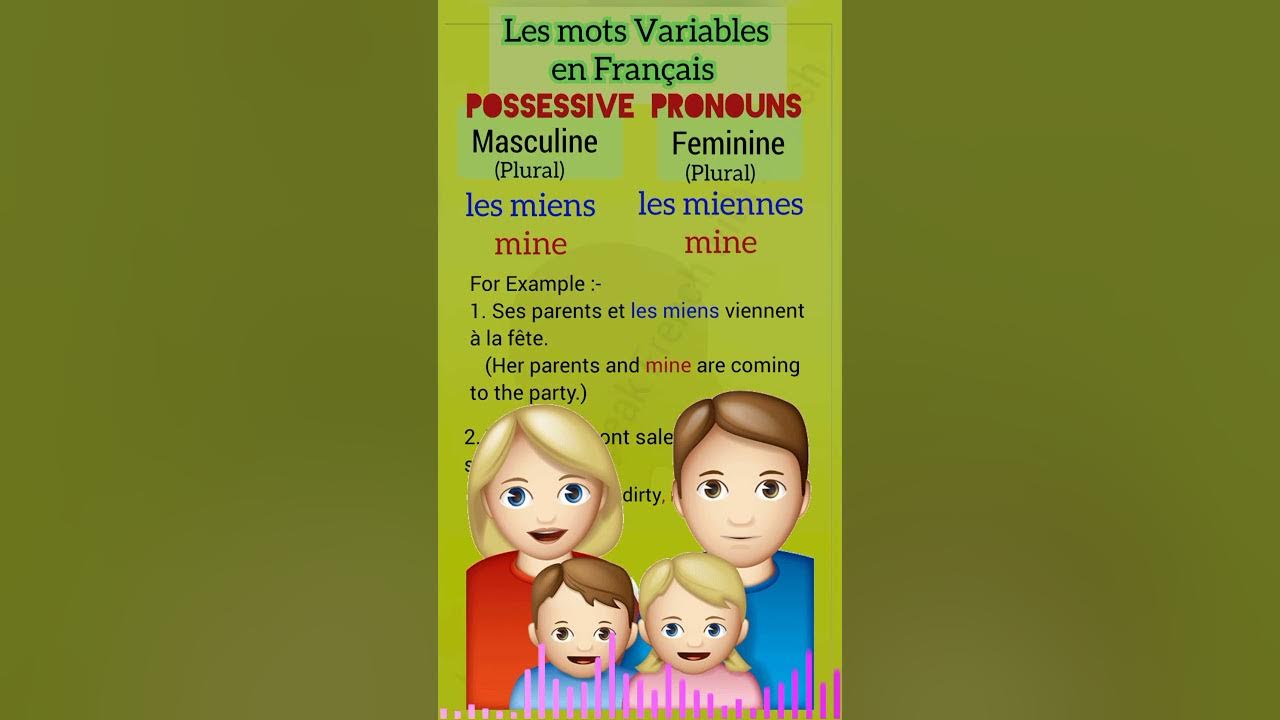 French Possessive Pronouns, Les miens et Les miennes #ytshorts # ...