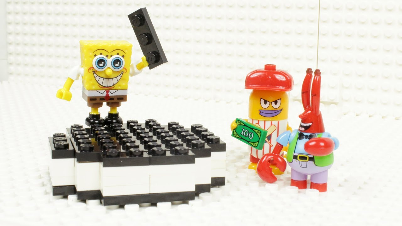 Spongebob Builds a Lego OREO Cookie DIY Animation - YouTube