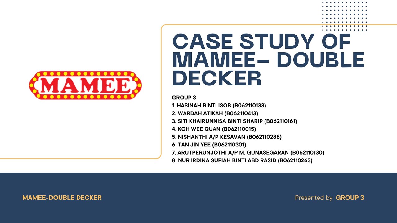 Group 3 Case Study Mamee Double-Decker - YouTube